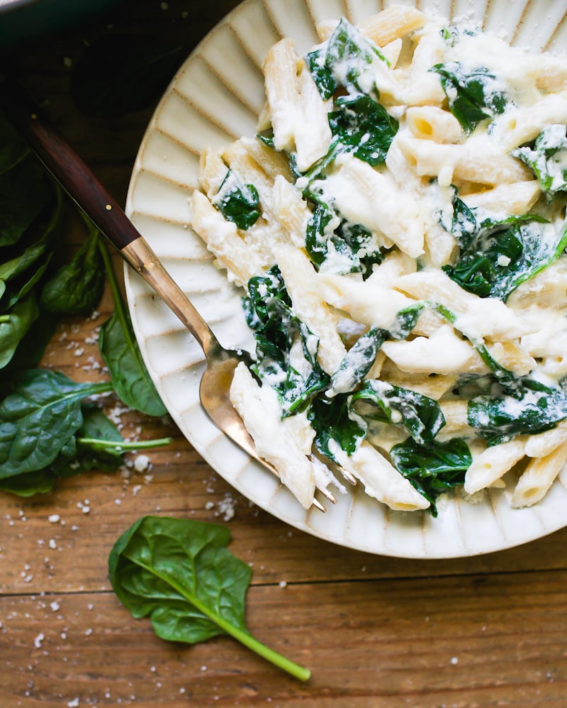 Ultra-Quick Lemon Ricotta Pasta With Spinach - The Clever Carrot