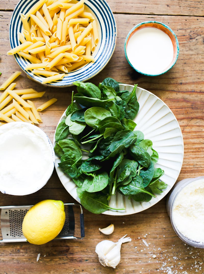 Ultra-Quick Lemon Ricotta Pasta With Spinach - The Clever Carrot